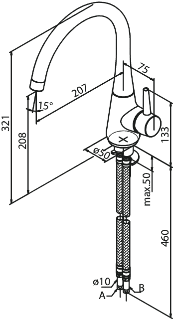 Bell Chrome Kitchen Mixer [https://damixa.com]