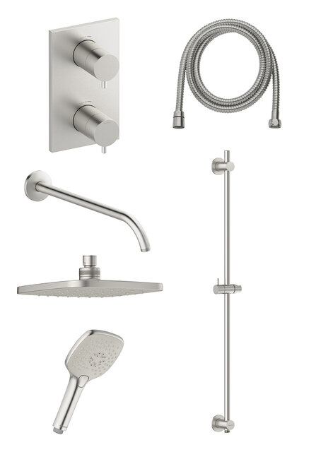 Concealed Steel PVD Pine SR 1 - concealed shower system [https://damixa.com]
