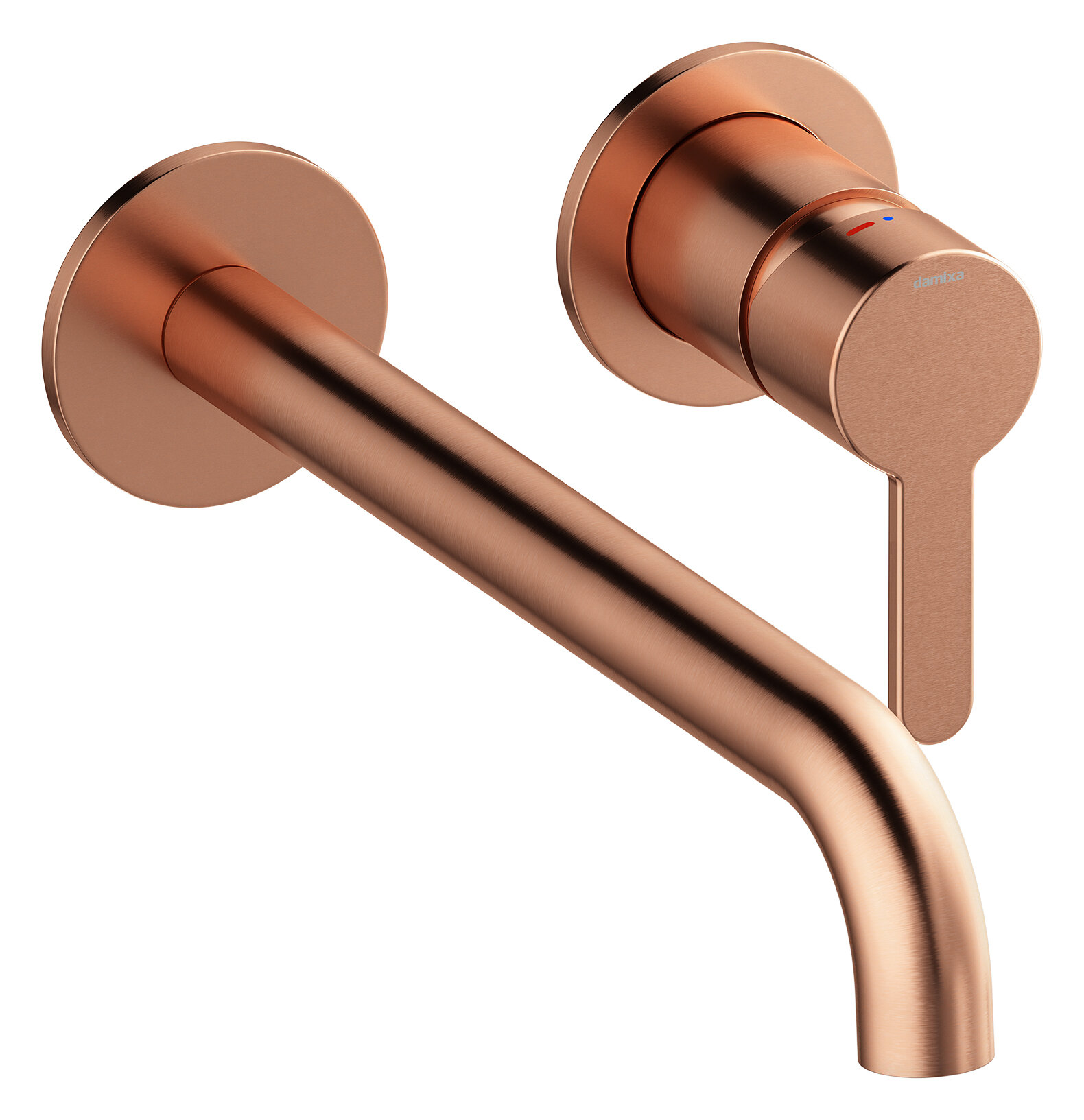 Concealed Brushed Copper PVD Silhouet Exposed kit for built in Basin Mixer [https://damixa.com]