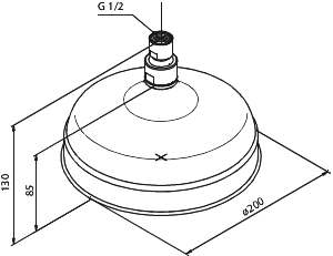 Tradition Chroom Hoofddouche [https://damixa.nl]